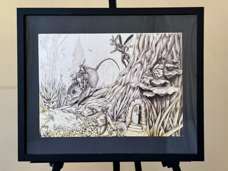 The Chase | Original Ink Drawing